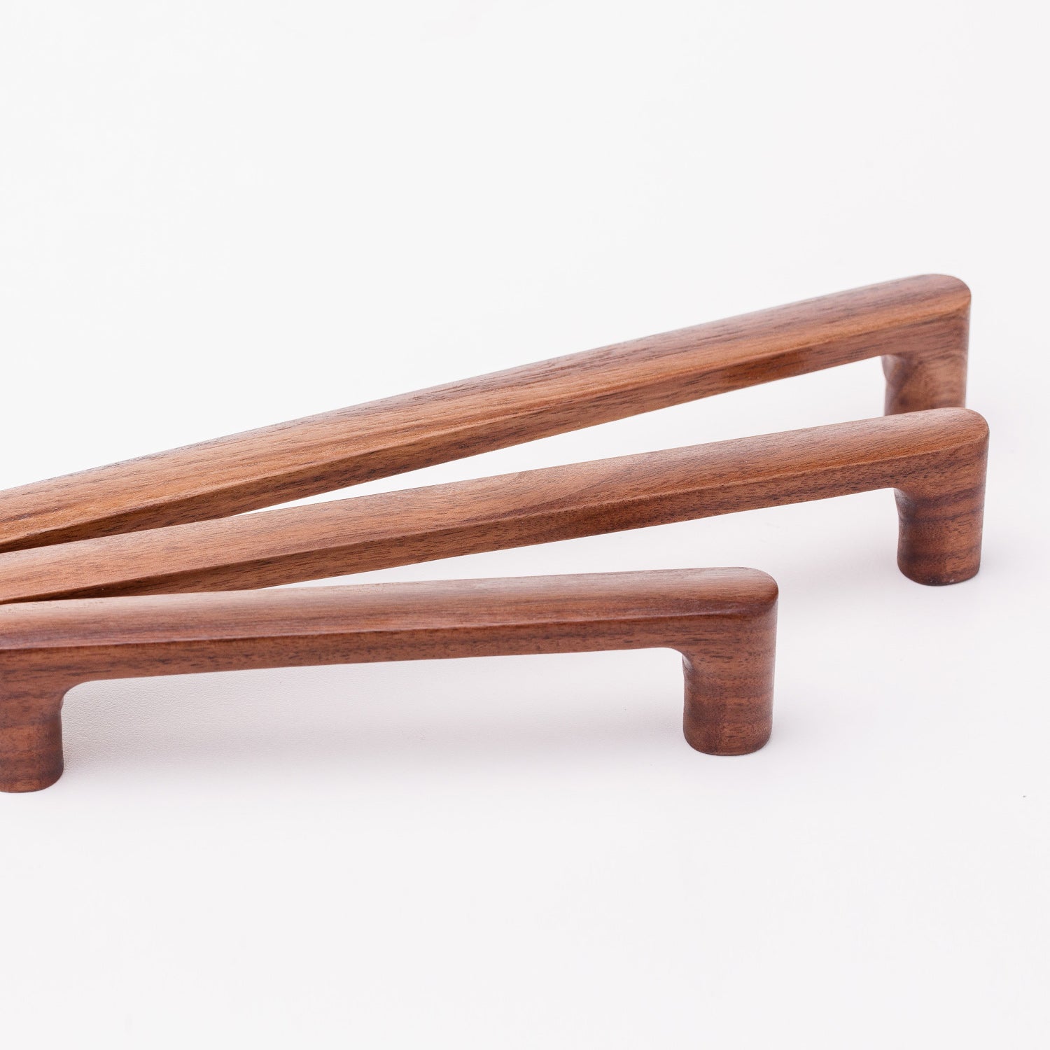 Walnut Cabinet Handles – Timber D Handle for Kitchens by Ookami Studio